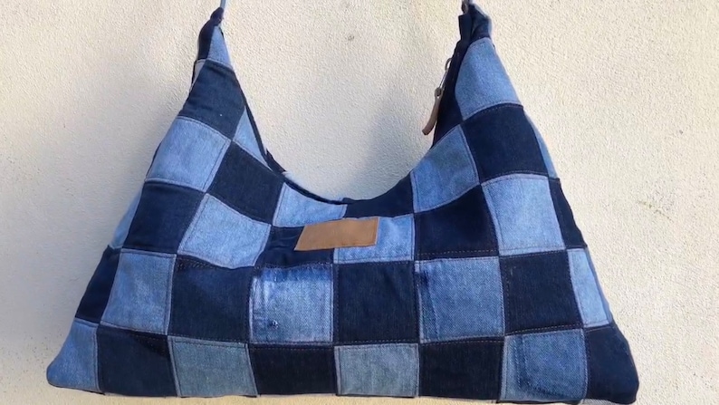 Denim Patchwork Shoulder/crossbody Bag - Etsy