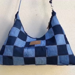 Denim Patchwork Shoulder/crossbody Bag - Etsy