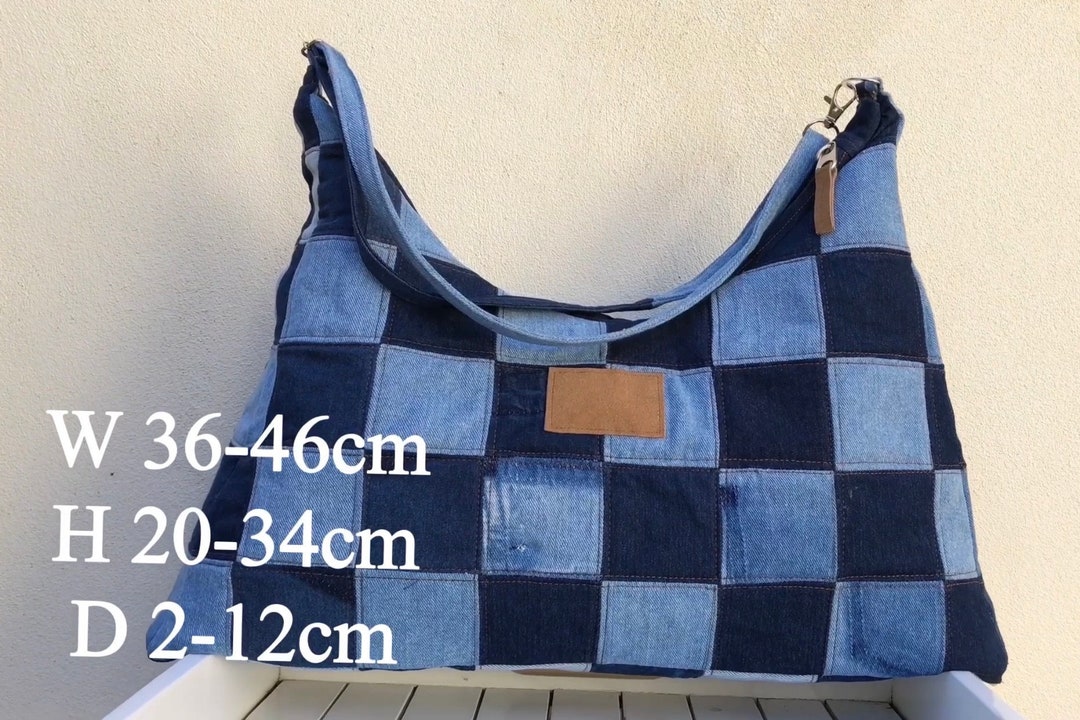 Denim Patchwork Shoulder/crossbody Bag - Etsy