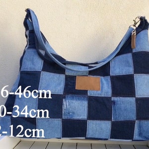 Denim Patchwork Shoulder/crossbody Bag - Etsy