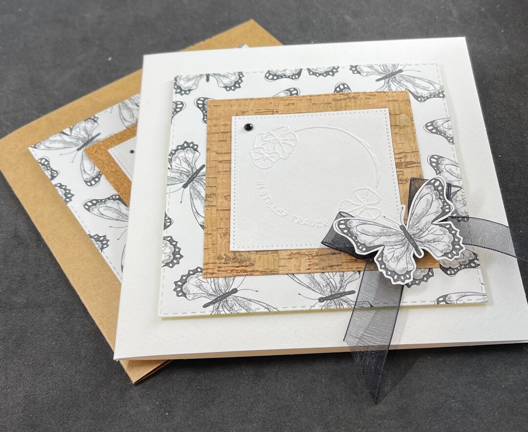 Mourning Card “in Silent Mourning” Condolence Card Condolence Card With ...