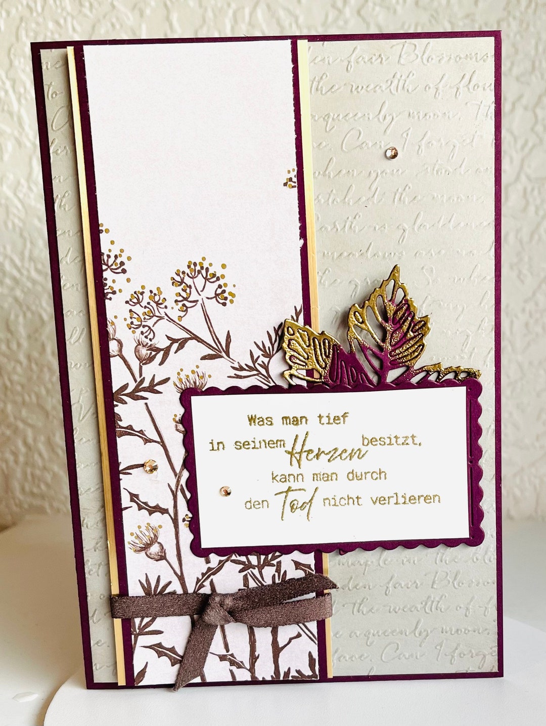 Mourning Card Condolence Card Condolence Card what You Deep in Your ...