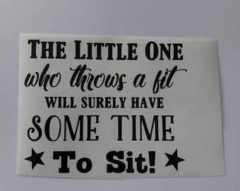 Time Out Chair Vinyl Decal Toddler Naughty Chair Sticker - Etsy
