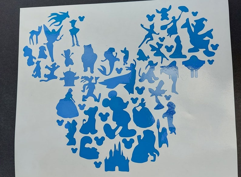 Disney Vinyl Decal All Your Favourite Characters in One - Etsy