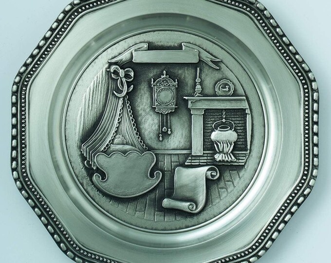 Pewter Birth Plate With Personalized Engraving - Etsy