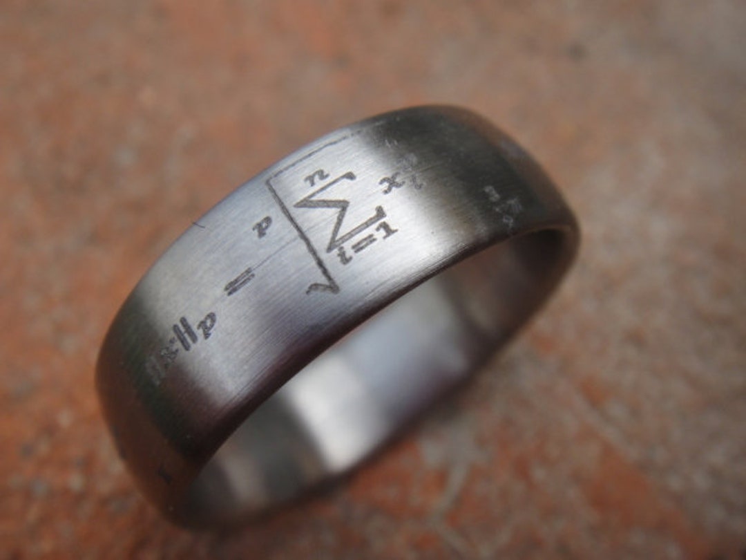 Math Ring, for Mathematicians, Stainless Steel Ring, Show That You Are ...