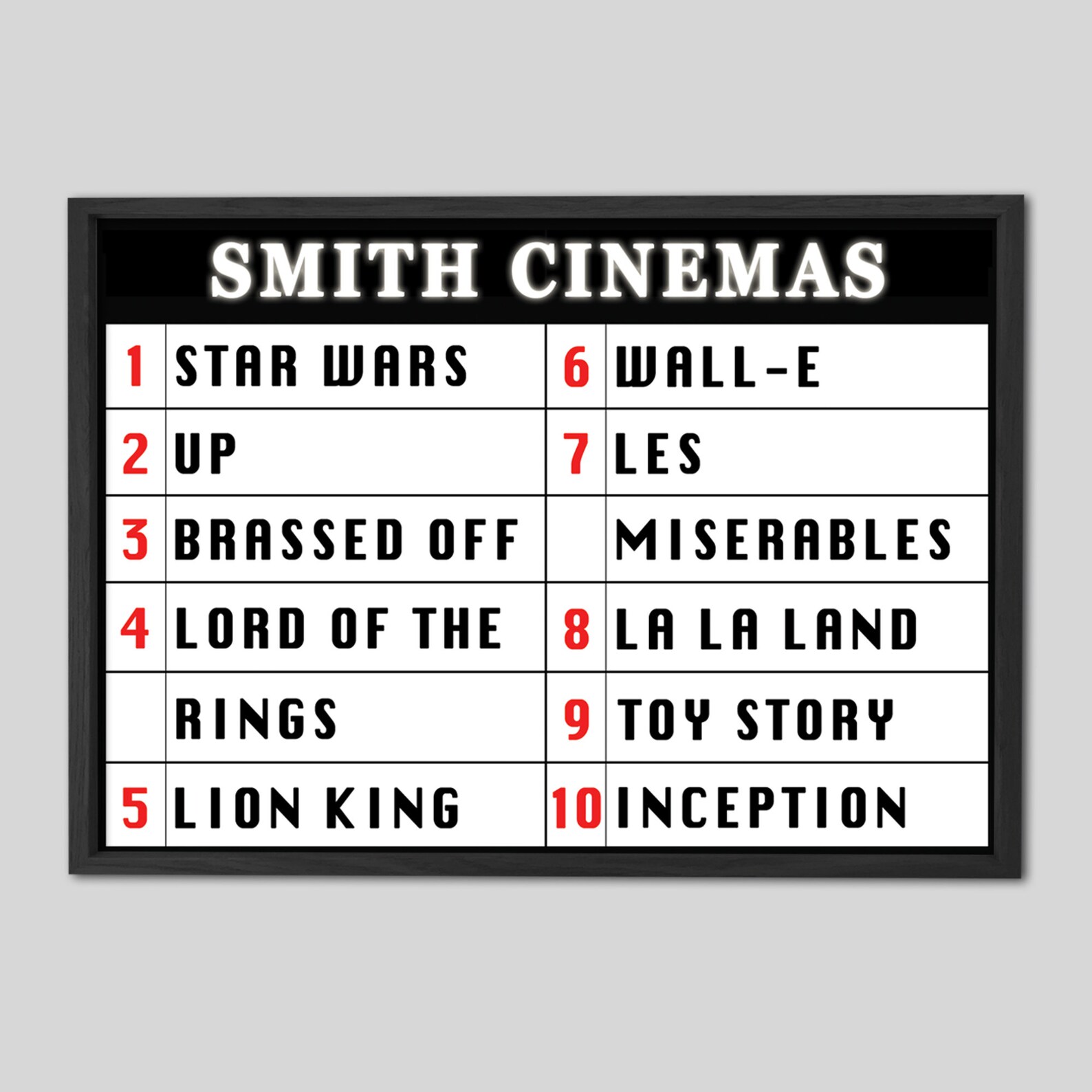 Digital Personalised Cinema Movie Sign Cinema Room Home | Etsy