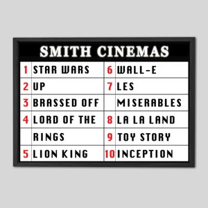 Digital Personalised Cinema Movie Sign Cinema Room Home Cinema Film ...
