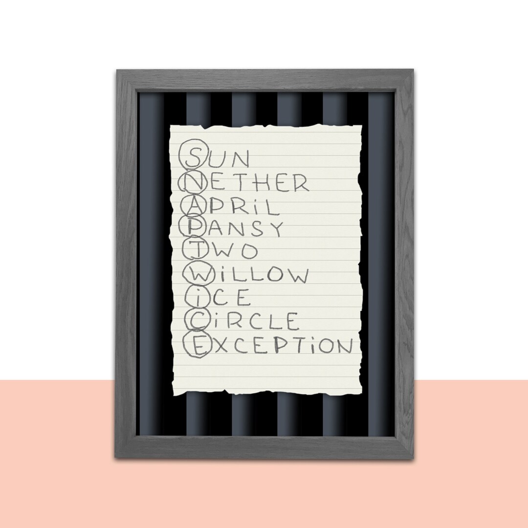 Digital Inspired Wednesday Addams Art Print || Snap Twice || Nevermore ...