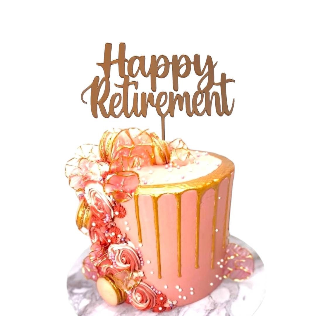Custom Acrylic Retirement Party Cake Topper Decoration Gift UK - Etsy