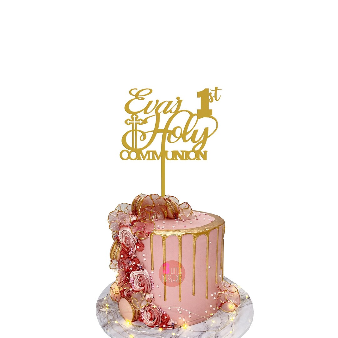 Holy Communion Cake Topper, Acrylic Cake Topper, Custom Toppers ...