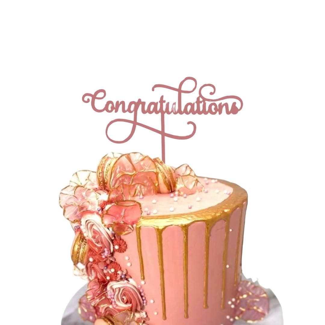 Congratulations, Cake Topper Custom Acrylic Cake Topper, Personalised ...