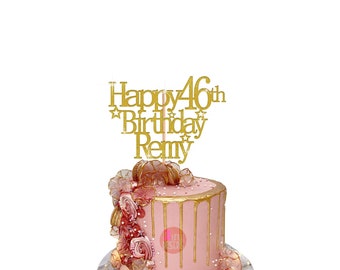 46th Birthday Cake Topper - Etsy