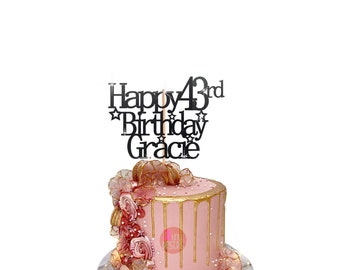 43rd Birthday Cake - Etsy