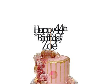 44 and Fabulous Cake Topper, 44th Birthday Cake Topper, 44th Birthday ...