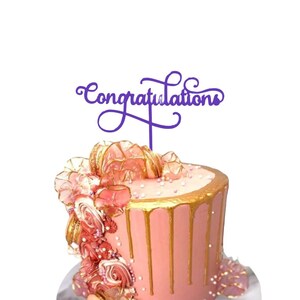 Congratulations, Cake Topper Custom Acrylic Cake Topper, Personalised ...