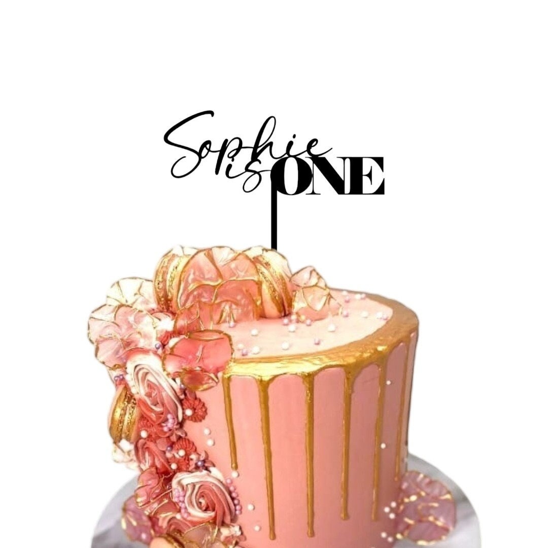 Personalised First Birthday Cake Topper | Custom One Cake Topper 1st ...