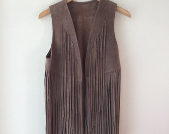 70s fringe vest | Etsy