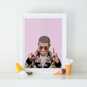 Bad Bunny Poster, Bad Bunny Print - Etsy