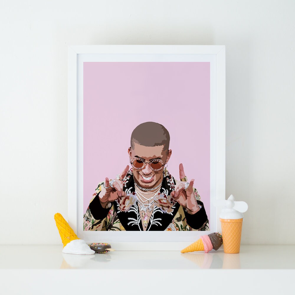 Bad Bunny Poster Bad Bunny Print - Etsy