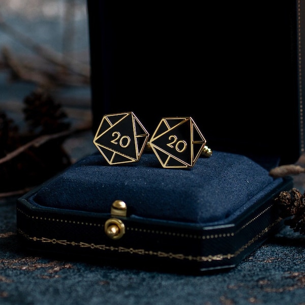 D20 Cufflinks - Etsy