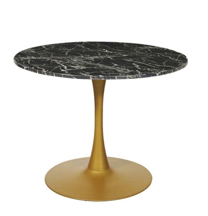 Modern Round Faux Marble Dining Table With Base 100cm - Etsy