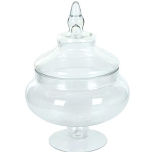 Large Squat Bonbon Glass Jar - Etsy