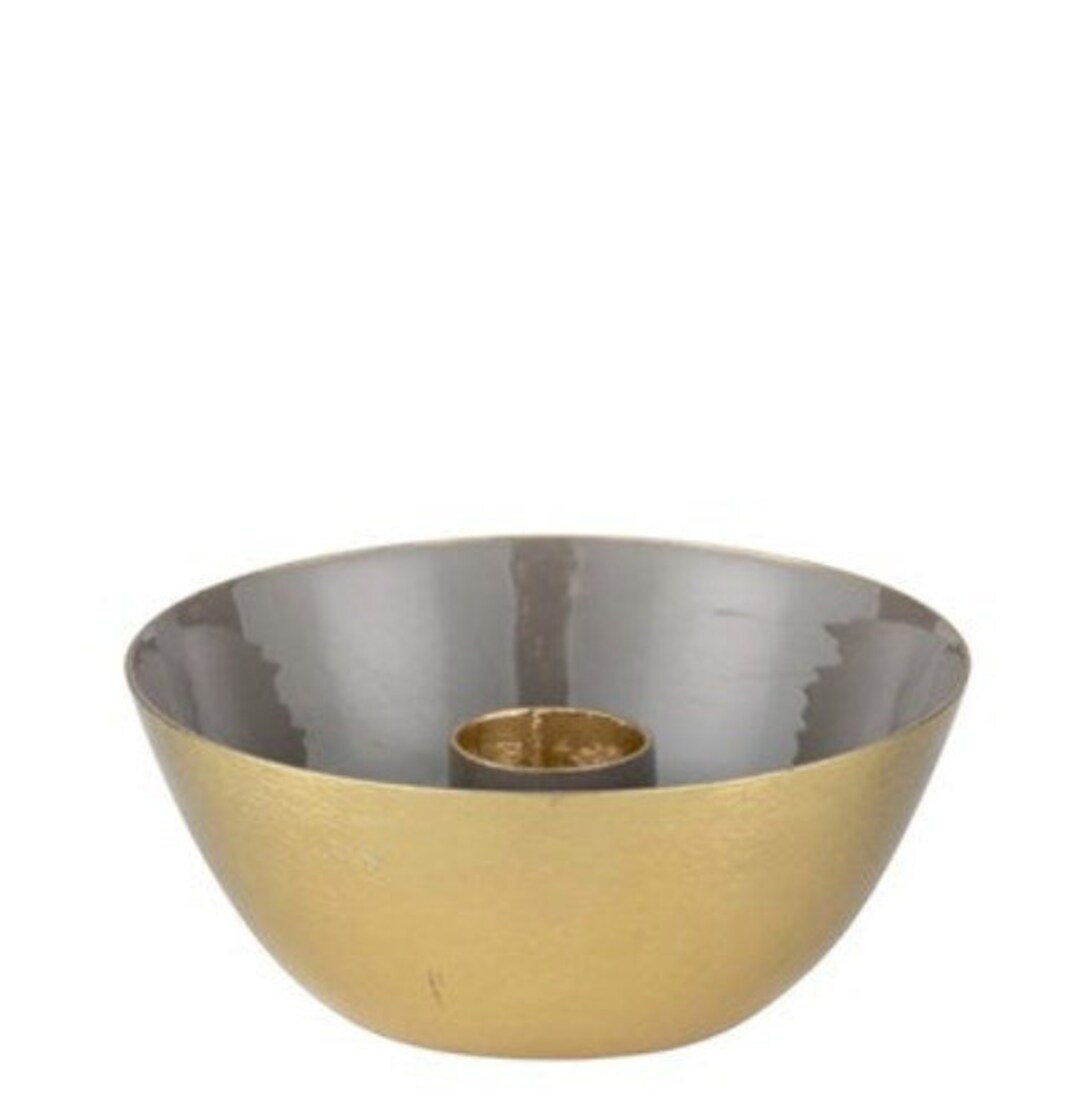 Nara Metal Bowl Candle Holder - Etsy