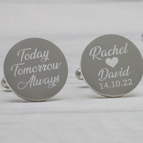 SALE Groom Cufflinks Personalized Cufflinks Wedding - Etsy