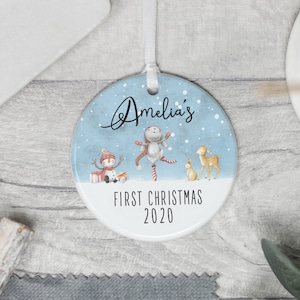 Personalised Baby's First Christmas Decoration, Babys First Christmas ...