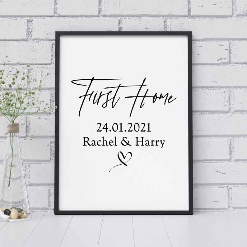 Personalised First Home Print First Home Gift Home Wall Art - Etsy UK