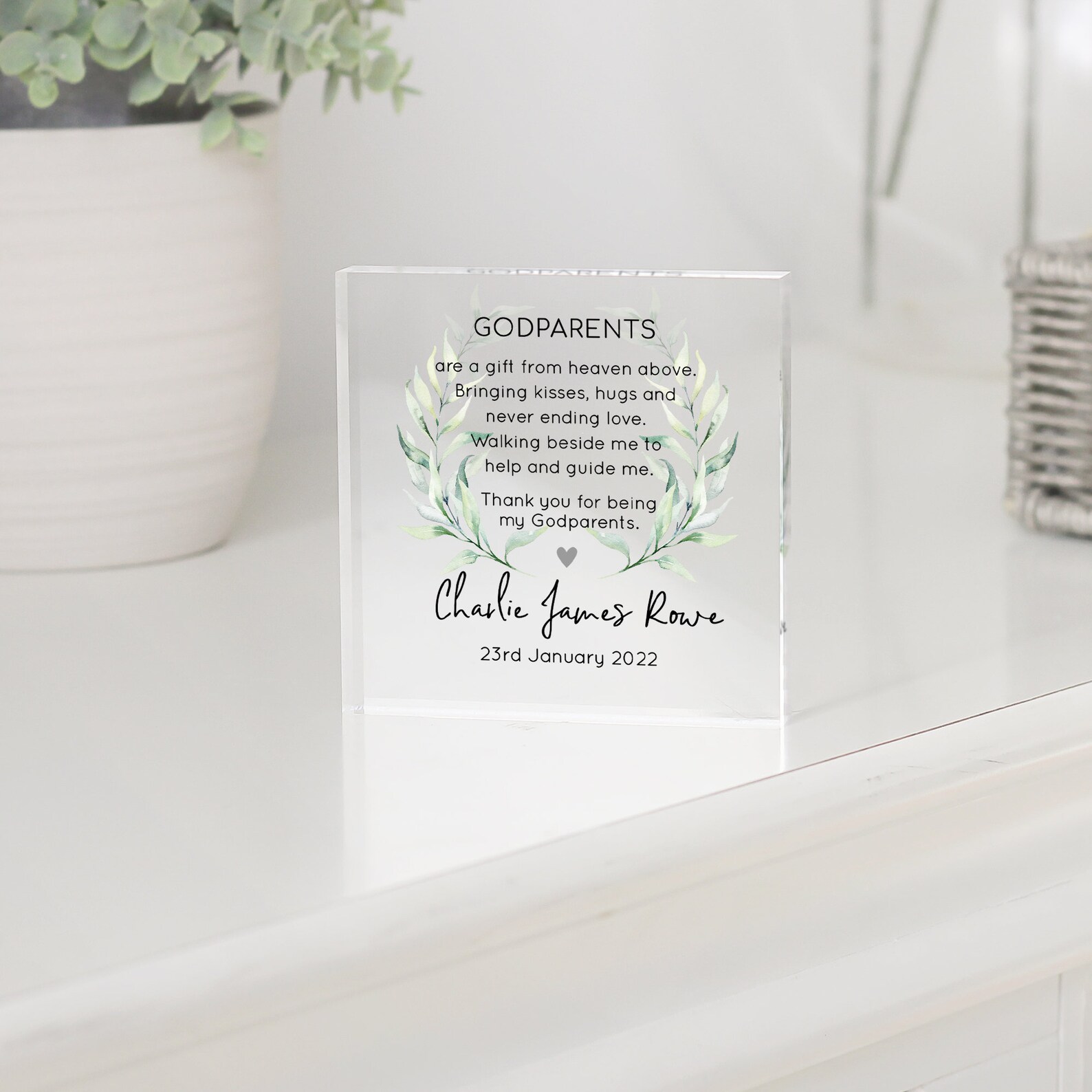 Personalised Godparents Keepsake Gift, Godfather Godmother Gift ...