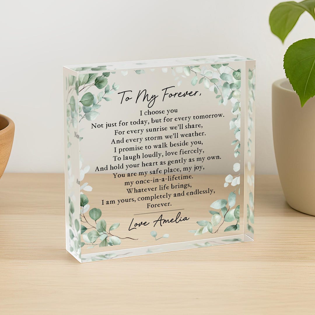 Personalised Wedding Poem Plaque, Gift for Wedding Day, Wedding Day ...