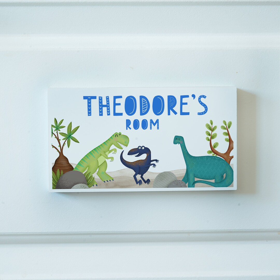 Personalised Kids Door Sign, Baby Door Sign, Dinosaur Animals Sign ... Personalised Kids Door Sign, Baby Door Sign, Dinosaur Animals Sign ...
