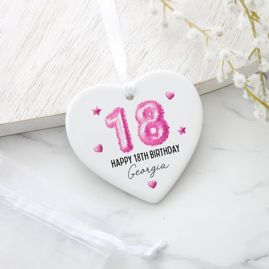 Personalised Happy 18th Birthday Gift, Birthday Gift for Her, Ceramic ...