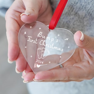 Personalised Bumps First Christmas Ornament, Mummy to Be Bauble, New ...