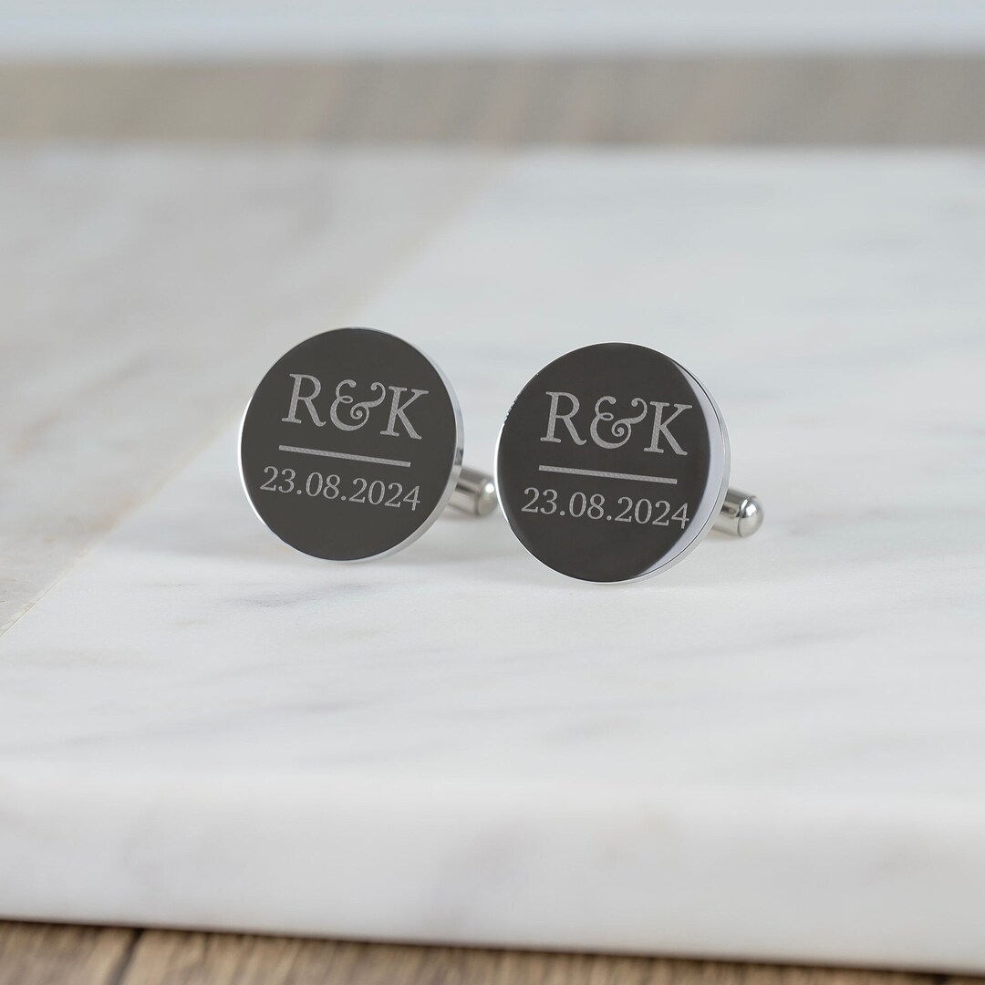 Personalised Engraved Bride to Groom Cufflinks, Groom Cufflinks, Custom ...