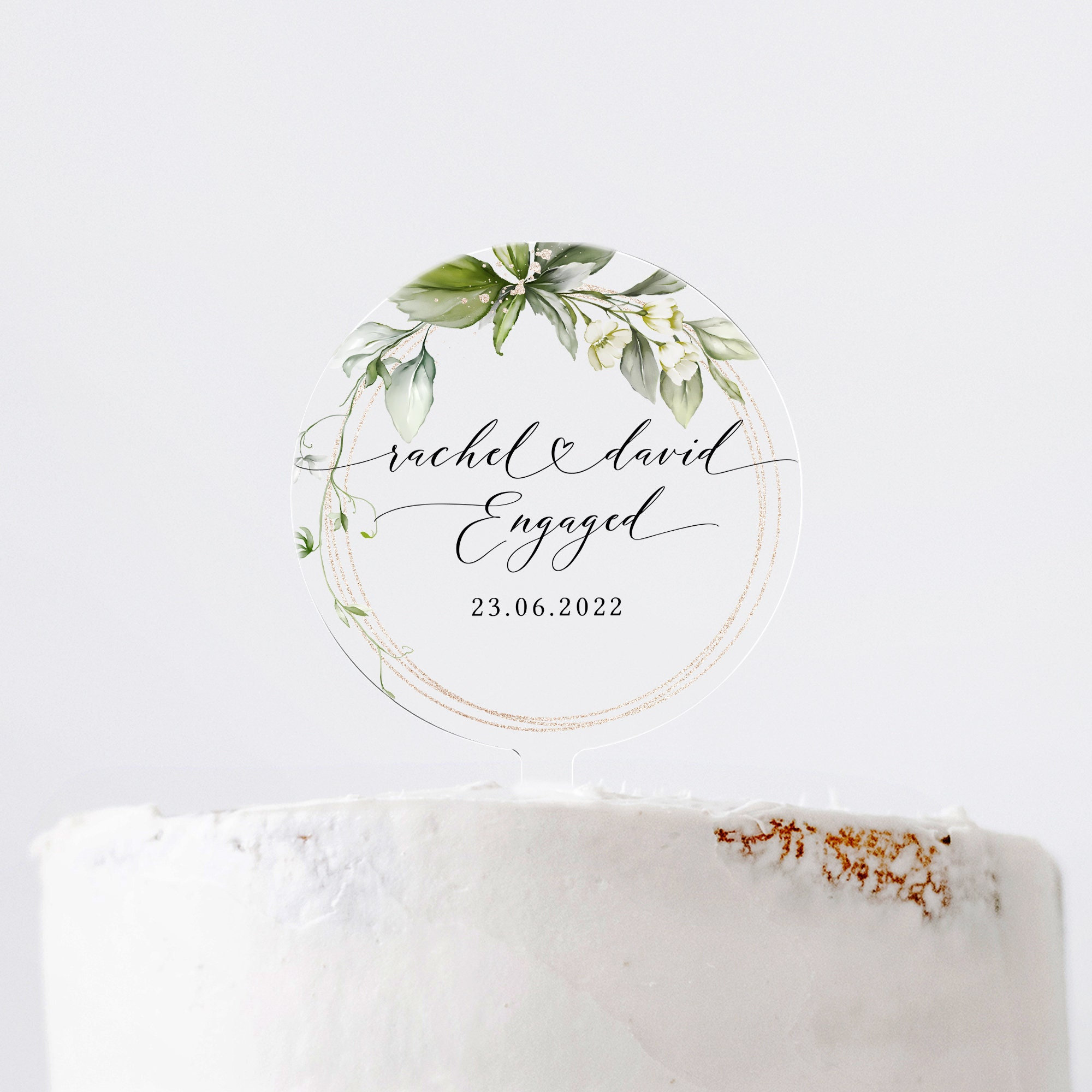 Personalised Engaged Cake Topper Engagement Cake Topper - Etsy