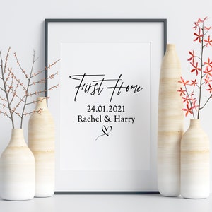 Personalised First Home Print, First Home Gift, Home Wall Art, New Home ...
