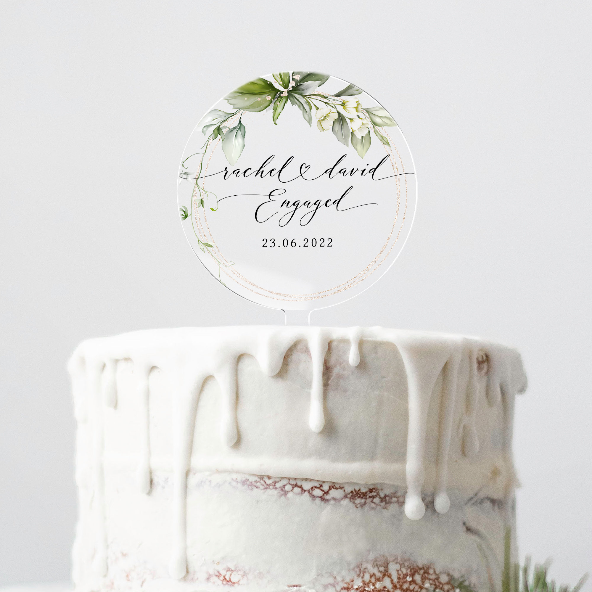 Personalised Engaged Cake Topper Engagement Cake Topper - Etsy