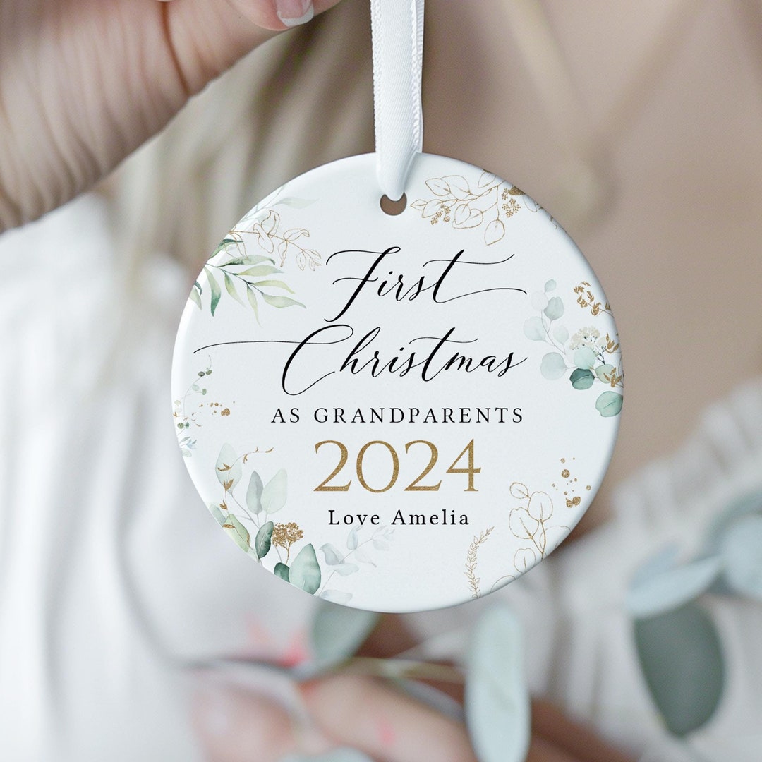 1st Christmas as Grandparents Gift, First Christmas as Nanny & Grandad ...