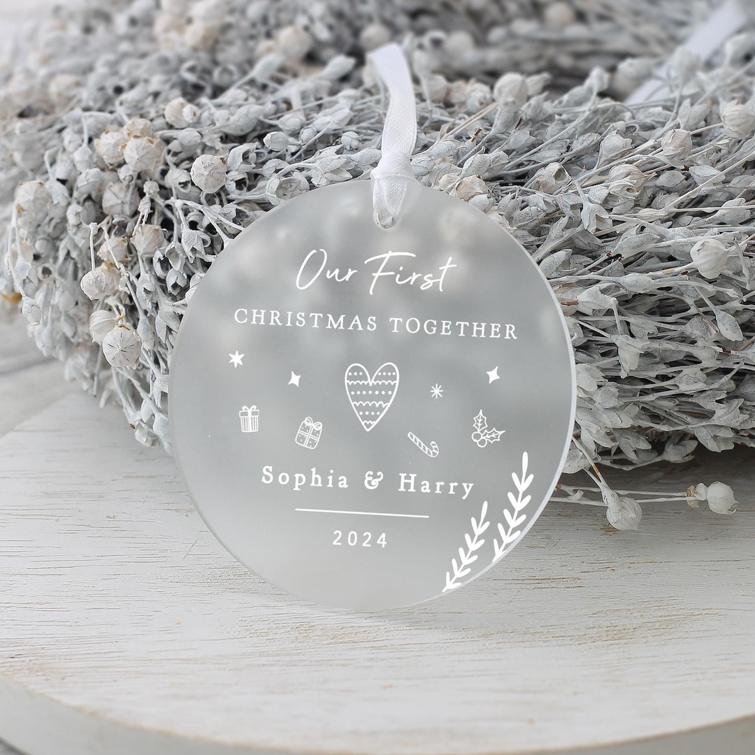 First Christmas Together Gift, New Couple Christmas Bauble, 1st ...