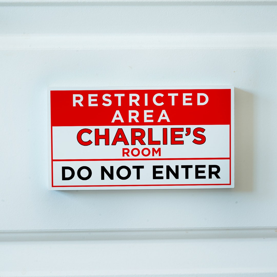 Personalised Kids Do Not Enter Door Sign, Funny Door Sign, Kids Sign ...