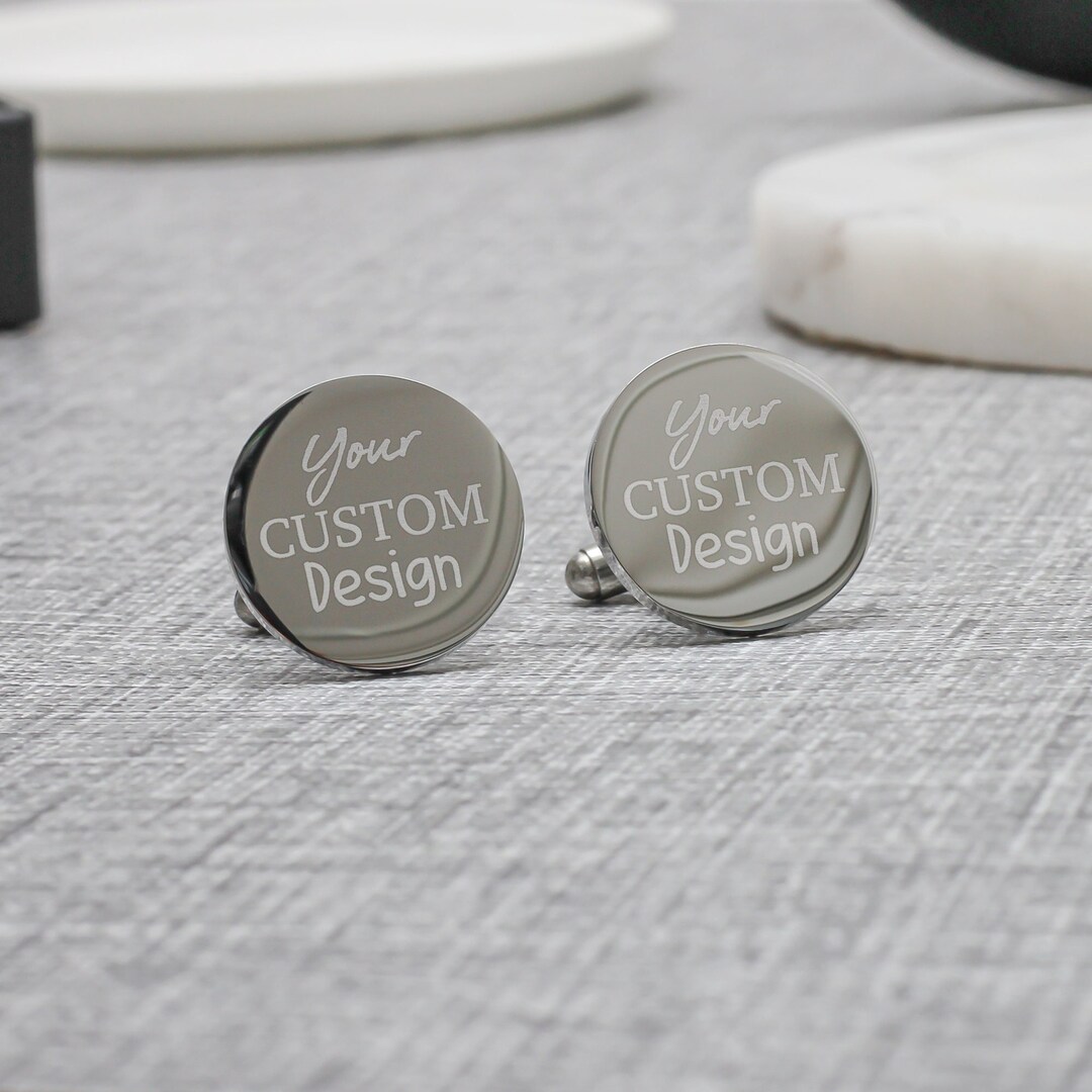 Personalised Engraved Cufflinks, Your Custom Cufflinks, Design Your Own ...