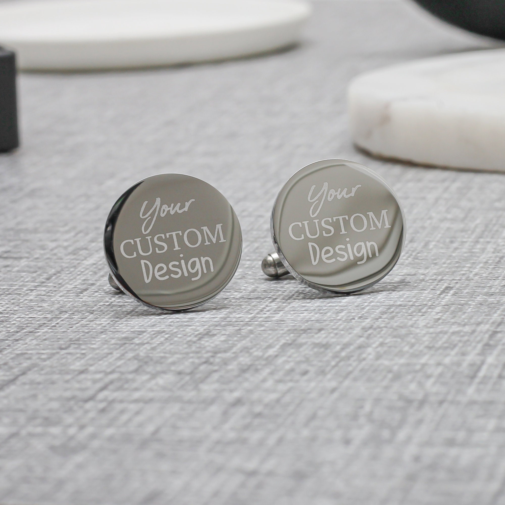 Personalised Engraved Cufflinks Your Custom Cufflinks Design - Etsy UK