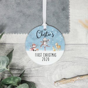 Personalised Baby's First Christmas Decoration, Babys First Christmas ...