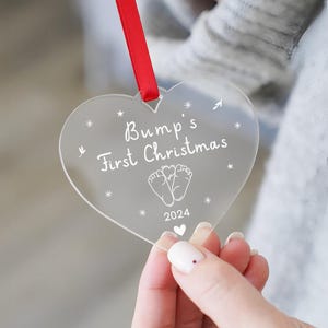 Personalised Bumps First Christmas Ornament, Mummy to Be Bauble, New ...