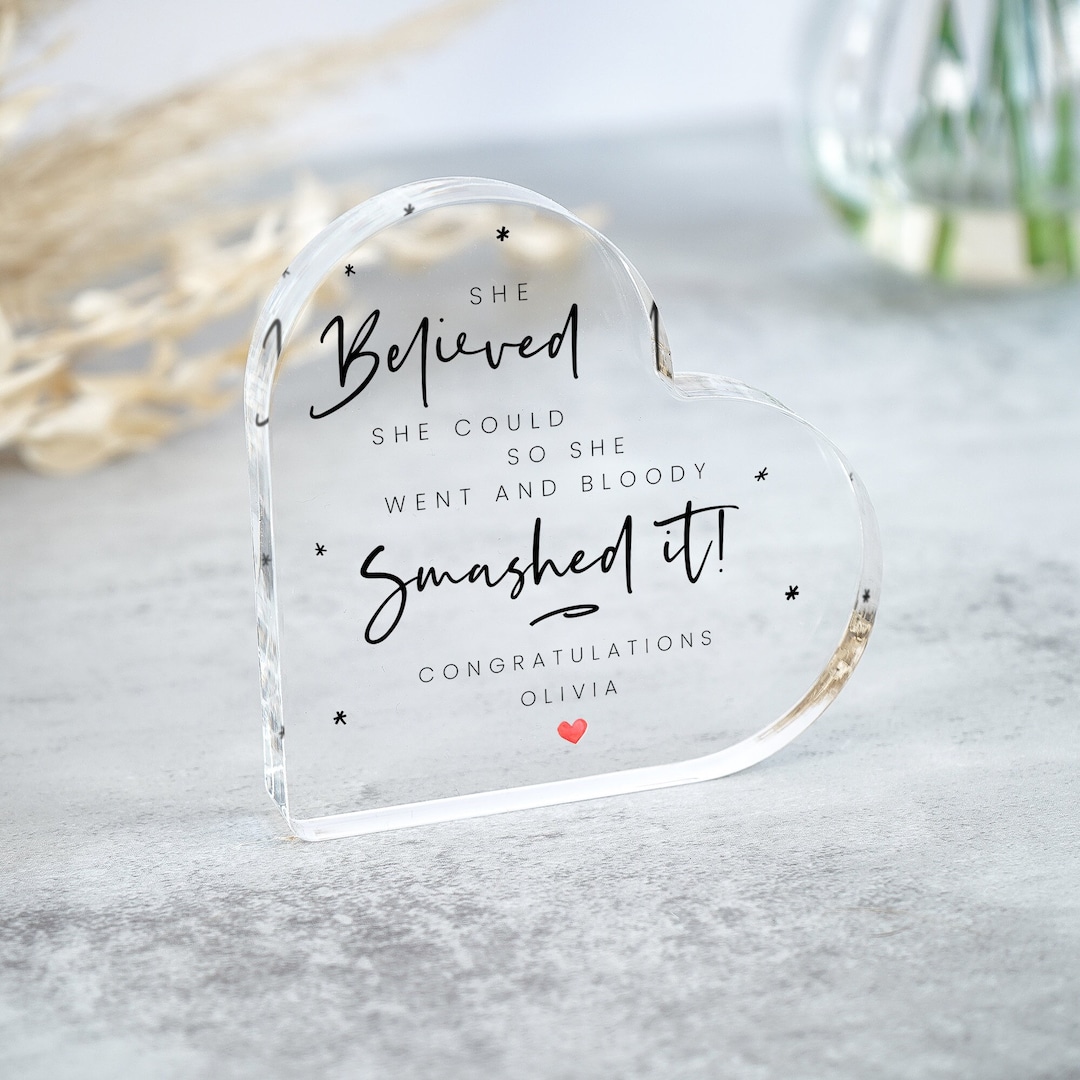 Personalised Congratulations Gift, Well Done Plaque, Work Leaving Gift ...
