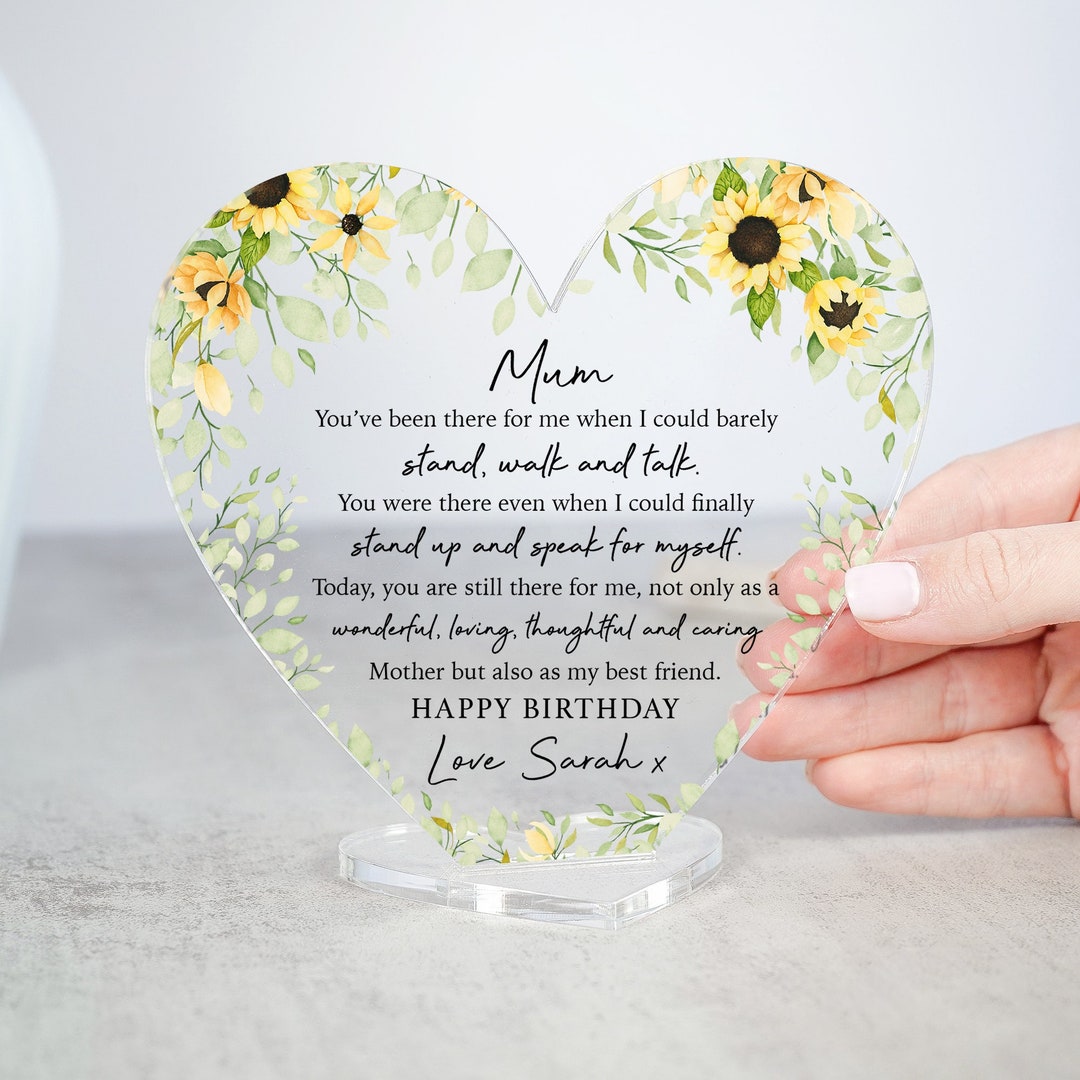 Personalised Birthday Gift for Mum, Birthday Poem Plaque, Birthday Gift ...