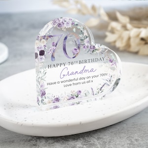 Personalised Happy 70th Birthday Gift Plaque, Birthday Gift for Nan ...
